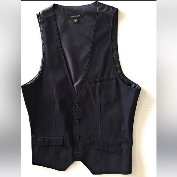 Structure | Suits & Blazers | Structure Mens Suit Vest Size Small Black ...